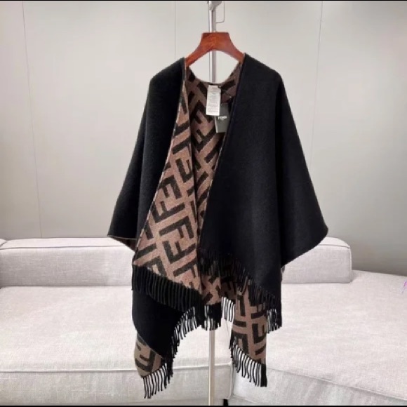 Fendi | Shoes | Fendi Reversible Poncho Cape | Poshmark